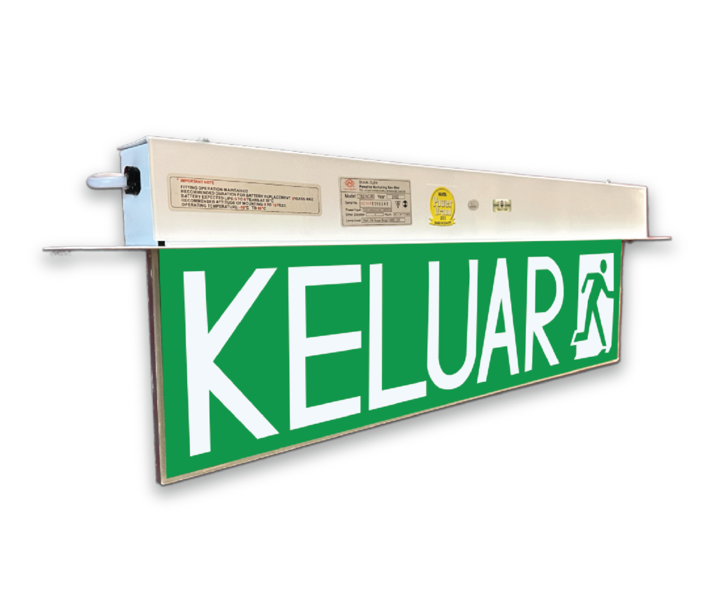 RECESSED EMERGENCY KELUAR SIGN (TR218C/R) – Pawalite Marketing